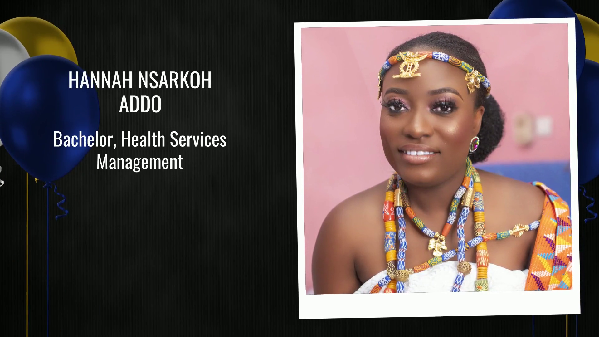 StageClip | Hannah Nsarkoh Addo - Bachelor, Health Services Management