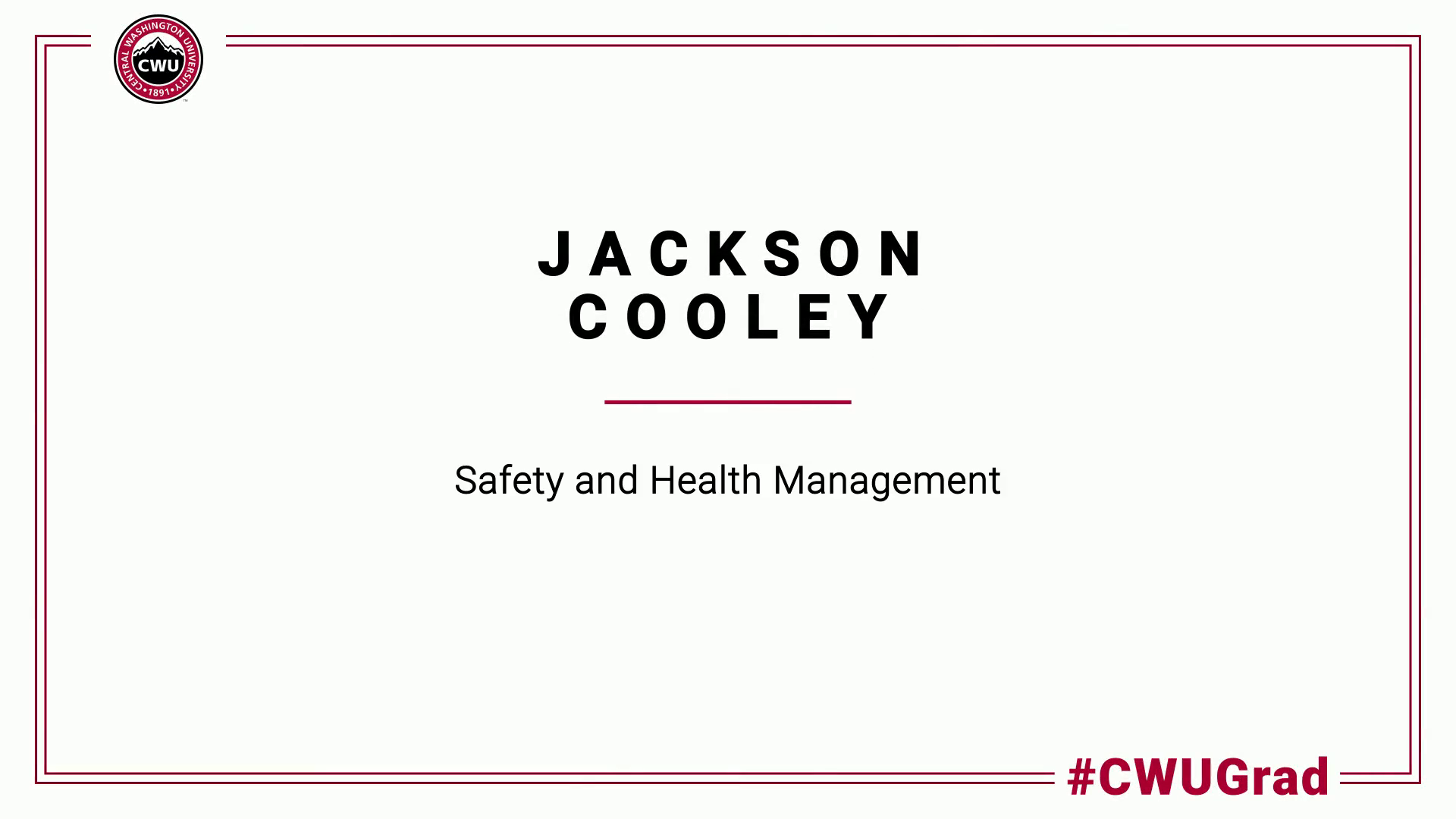 StageClip | Jackson Cooley - Safety and Health Management